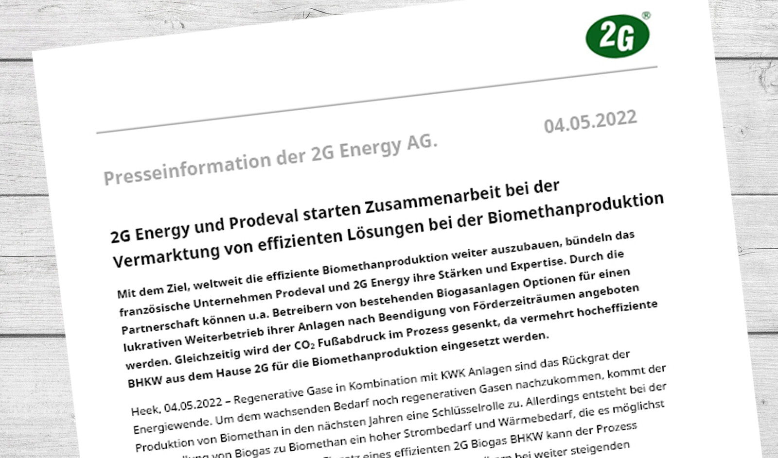 News, Events & Media | 2G Energy AG